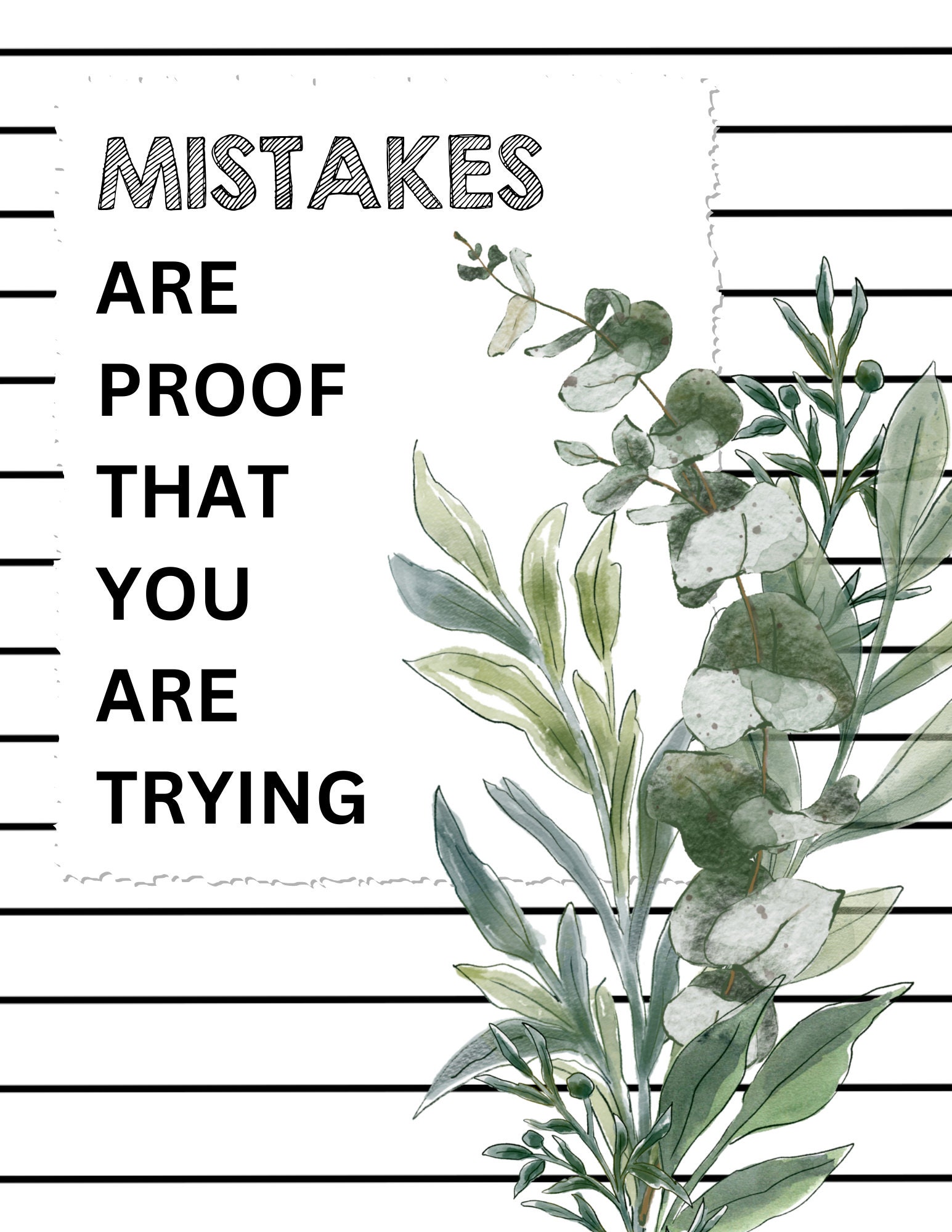 Eucalyptus Theme Classroom Poster Set Growth Mindset 10 Printables ...