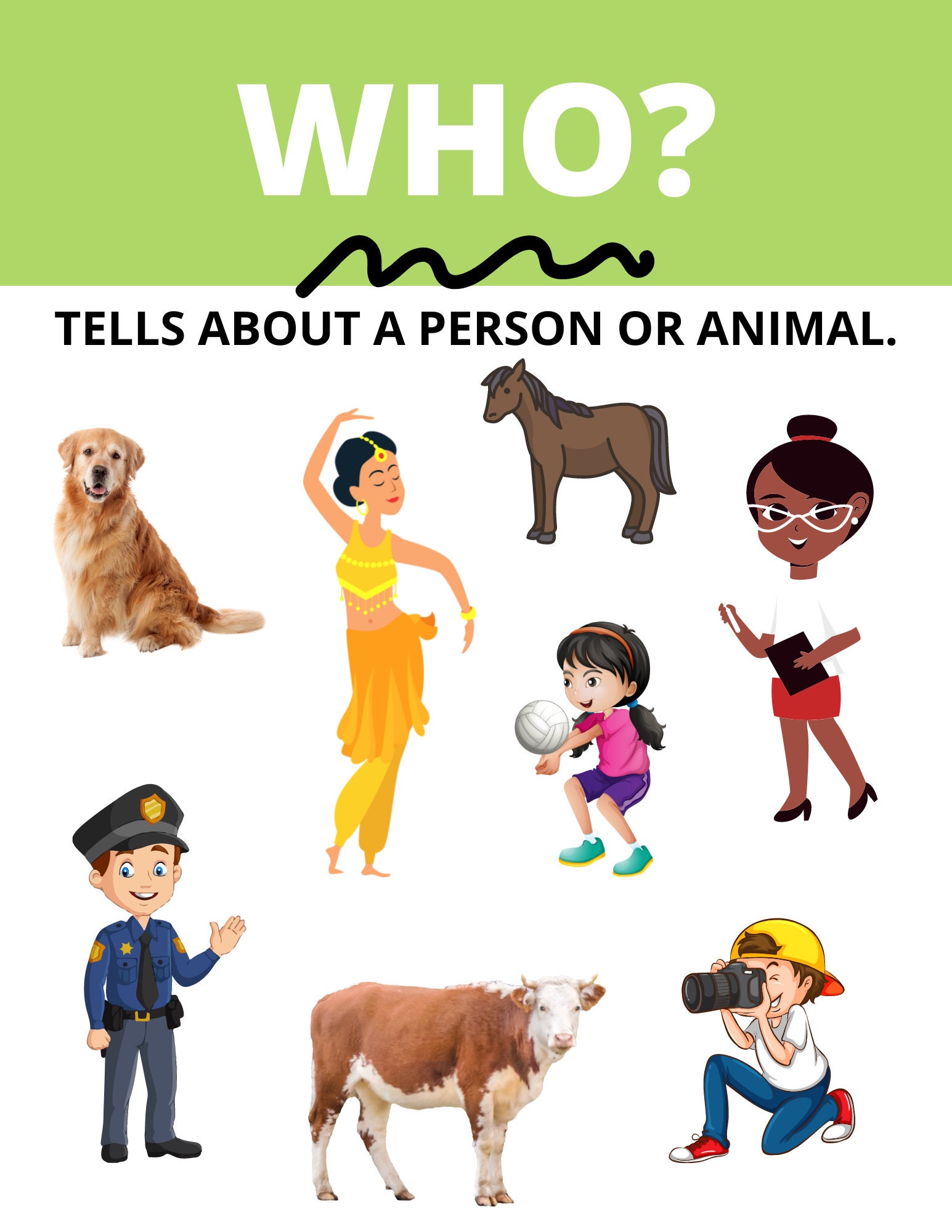 WH Question Visual Aids: Speech Therapy & Classroom Decor - Etsy