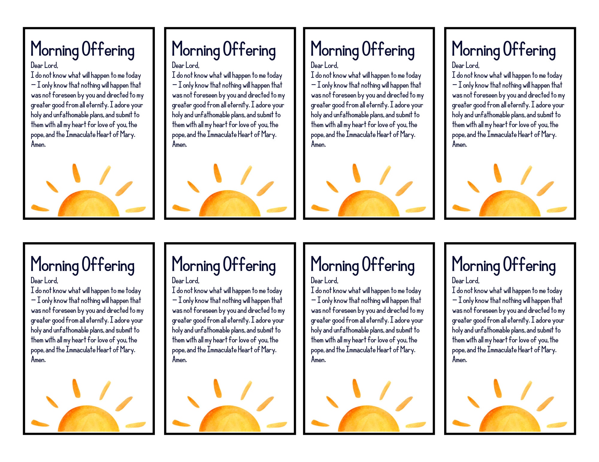 Catholic Prayer Cards: 18 Printable Prayers (PDF Download) - Etsy
