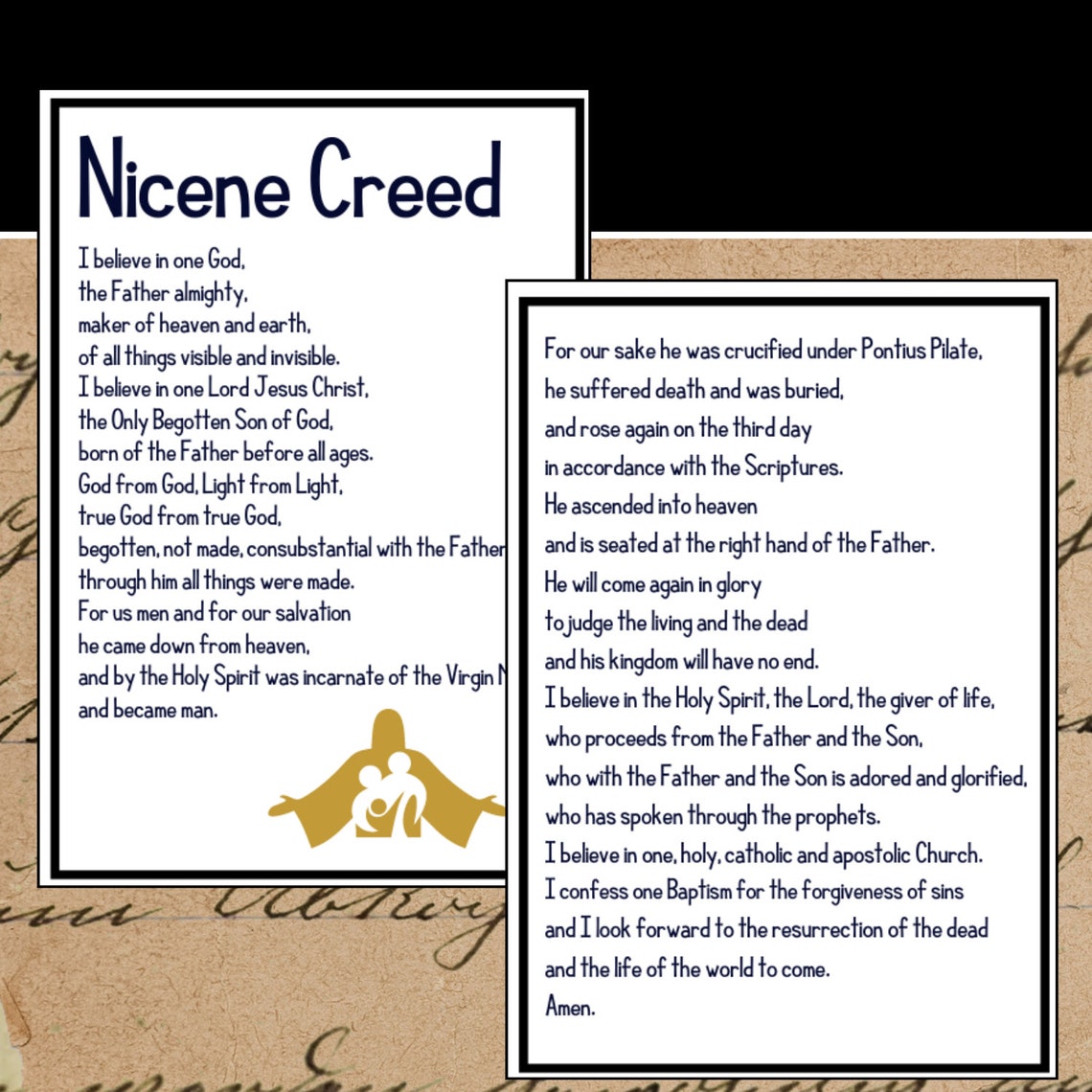 Nicene Creed Prayer Cards: Catholic Bible Study (printable) - Etsy