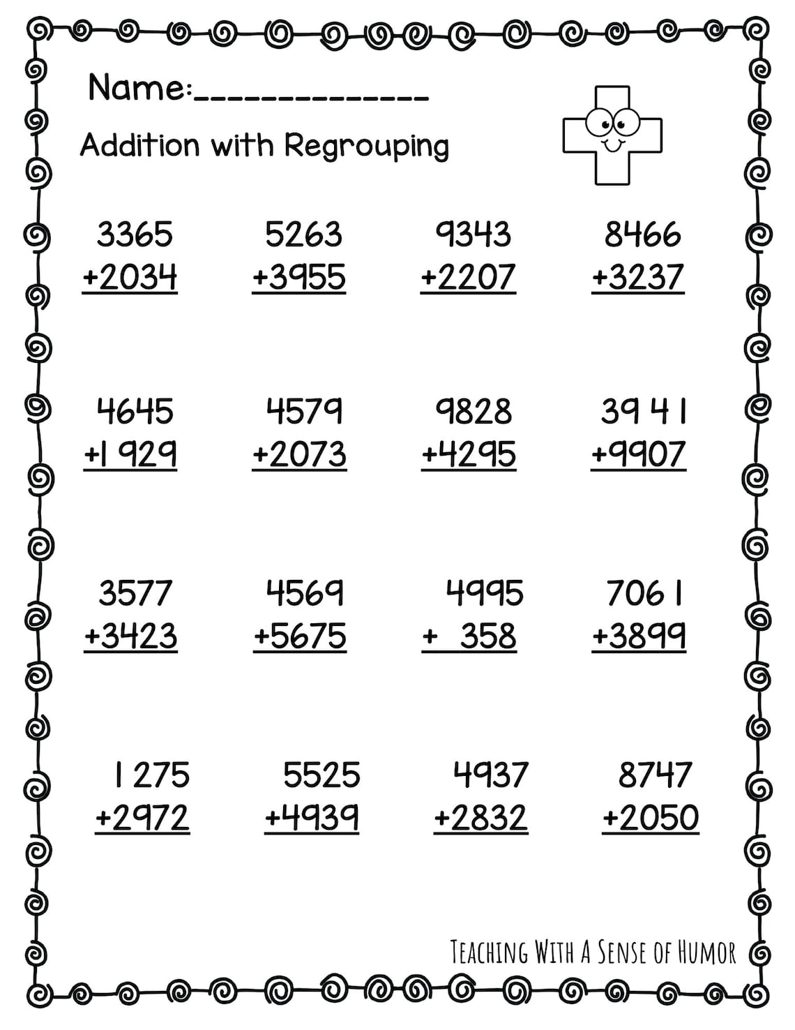Addition and Subtraction Worksheets With Regrouping (printable) - Etsy