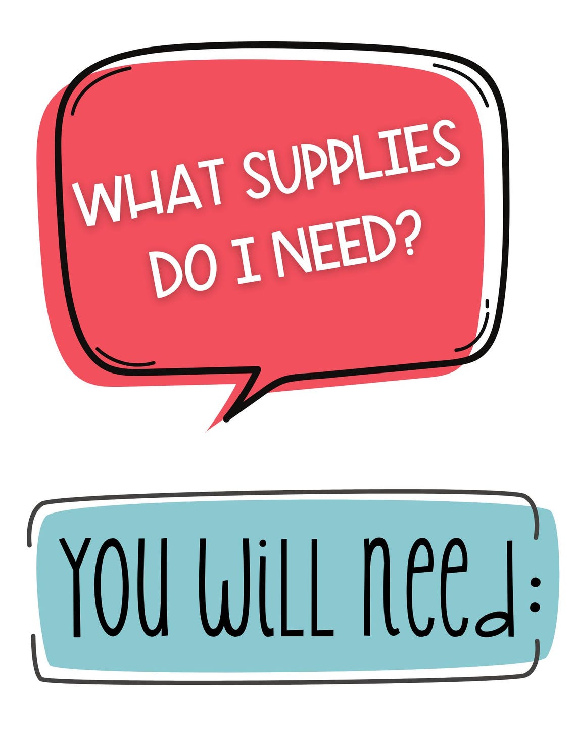 Supplies You Will Need | Cut-outs for Classroom Whiteboard | Classroom ...