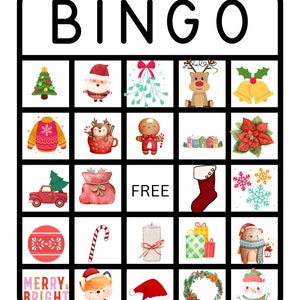 Christmas BINGO Holiday FUN | 9 Boards Included | Cute Winter Party ...