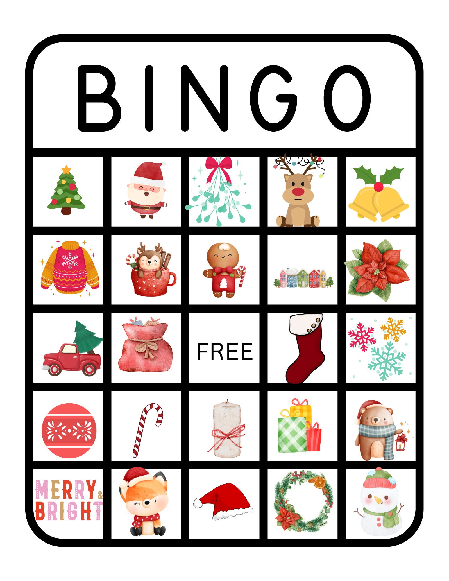 Christmas BINGO Holiday FUN | 9 Boards Included | Cute Winter Party ...