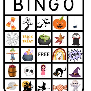 Halloween BINGO Cards |10 Different Cards and Images to Call Bingo ...