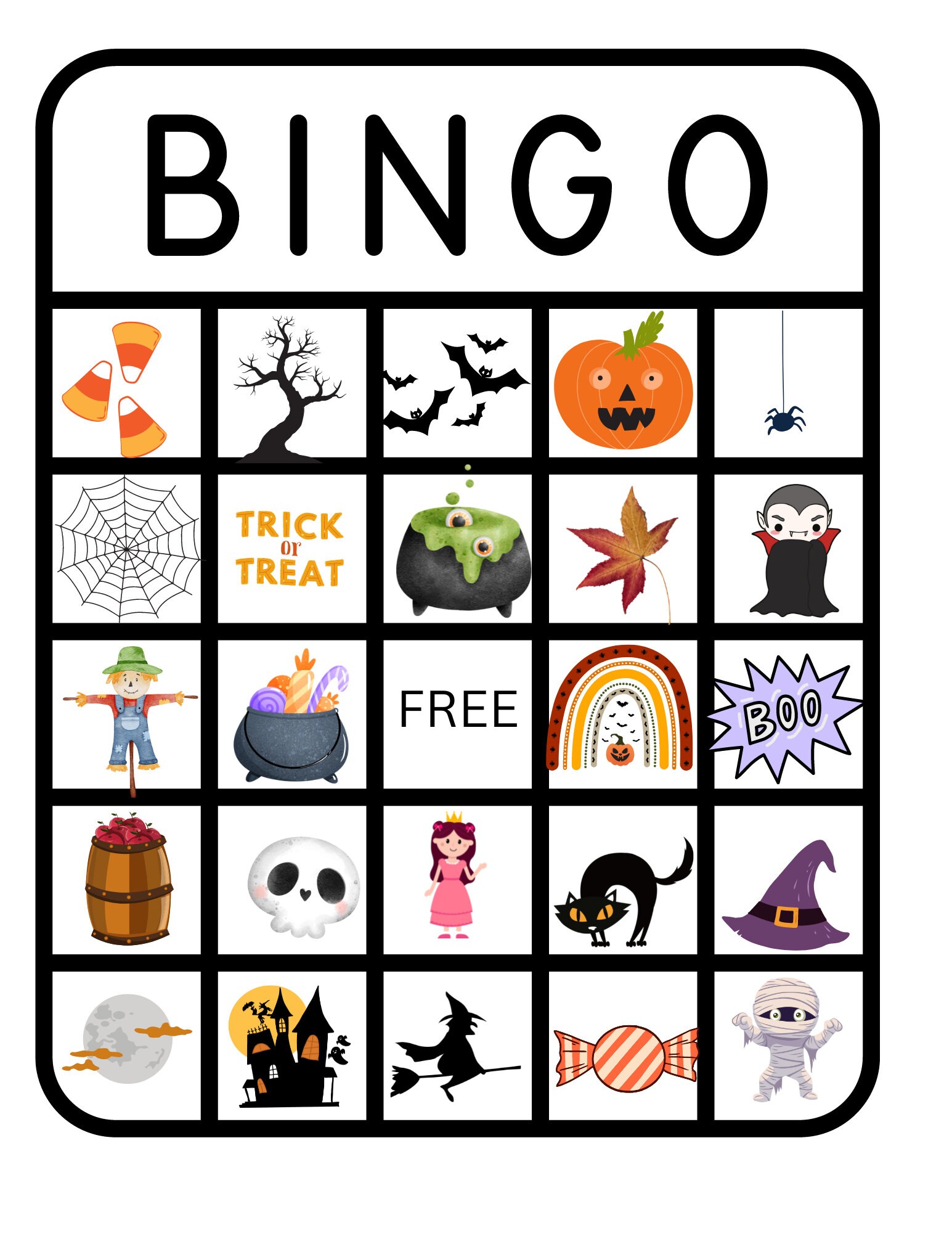 Halloween BINGO Cards |10 Different Cards and Images to Call Bingo ...
