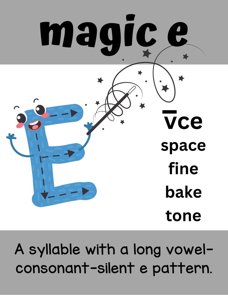 Syllable Types Poster Printable Set Reproducibles for Students to ...