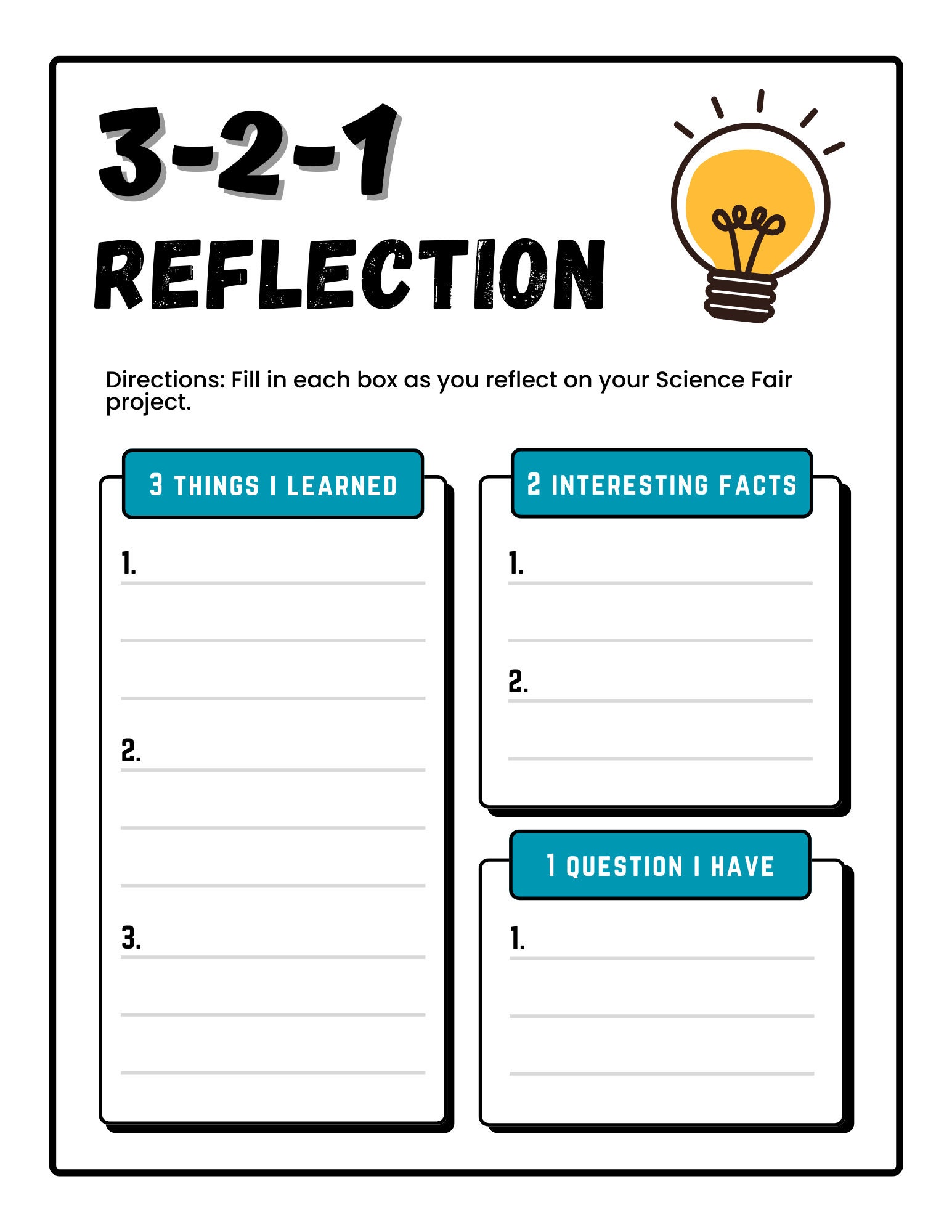Reflection Pages | Worksheets for Any Subject | Canva Link Included ...