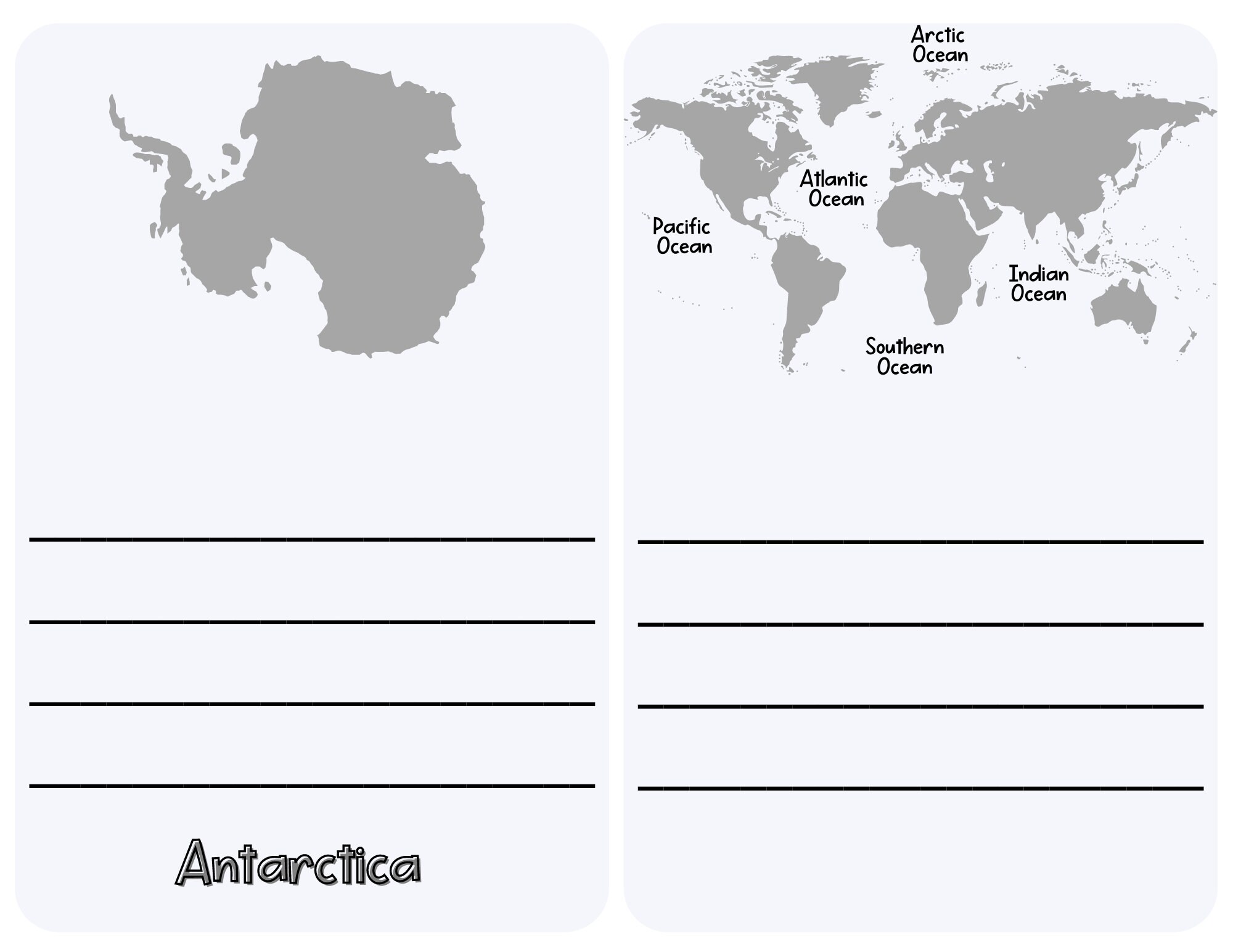 Blank Pacific Ocean Map Worksheet