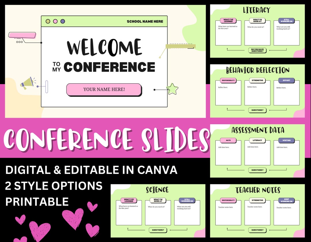 Conference Slides | Google Slides | Student-led or Parent-teacher ...