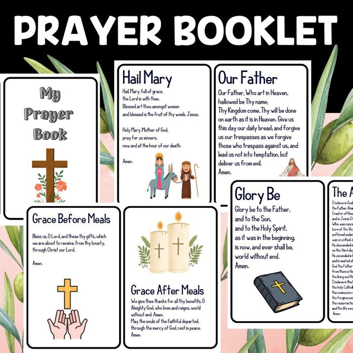 Prayer Booklet | Printable | 19 Prayers Included | Sunday School ...