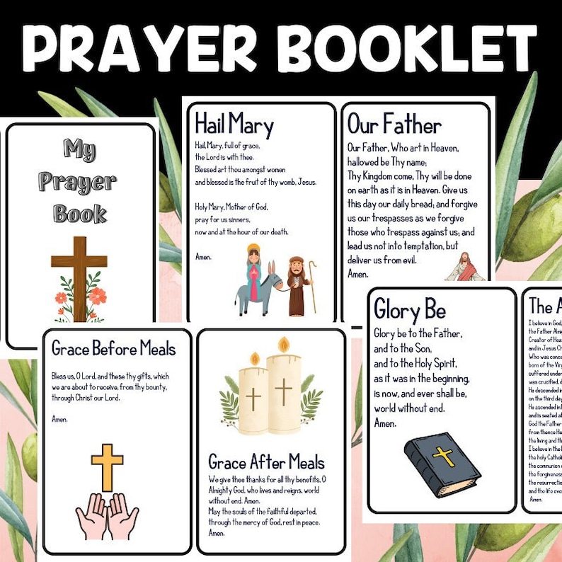 Prayer Booklet | Printable | 19 Prayers Included | Sunday School ...