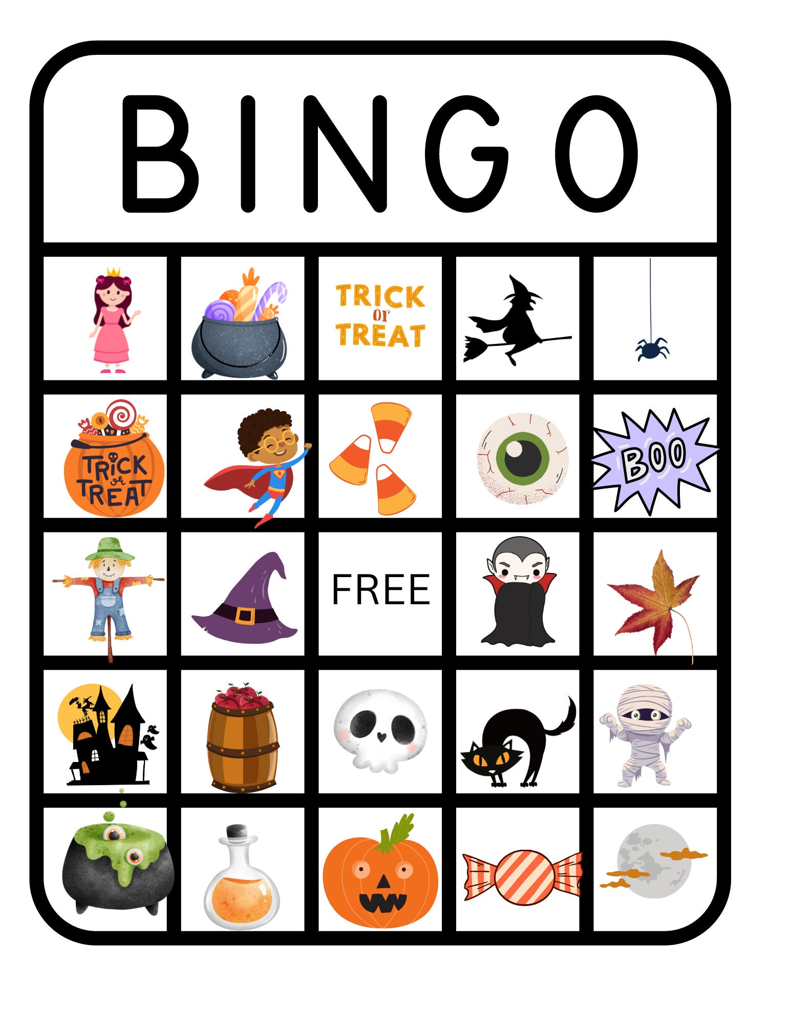 Halloween BINGO Cards |10 Different Cards and Images to Call Bingo ...
