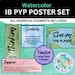 Watercolor IB PYP Poster Set: Transdisciplinary Themes, Learner Profile ...
