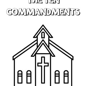 Ten Commandments Coloring Book: Kid-friendly Sunday School Printables ...