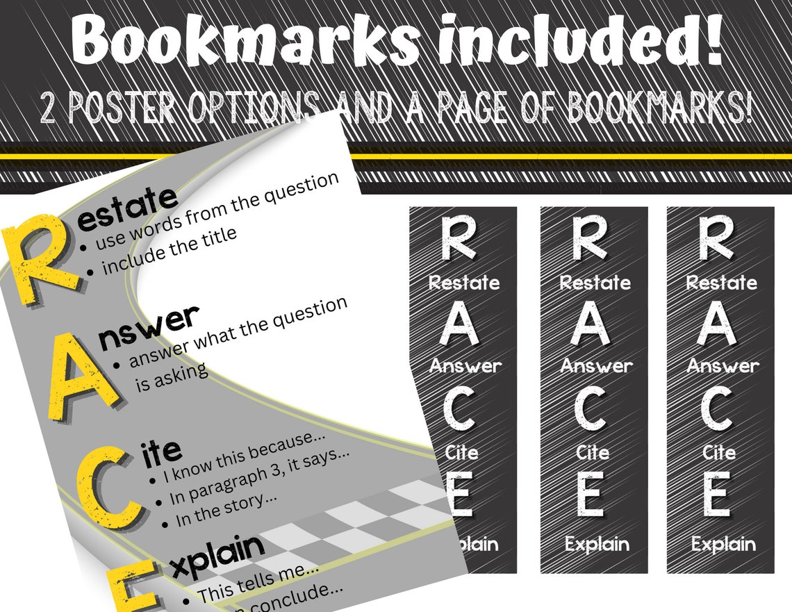 RACE Writing Strategy | Short Response | Response to Text | Restate ...