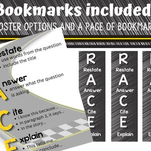 RACE Writing Strategy | Short Response | Response to Text | Restate ...