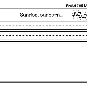 Finish the Lyrics | Fun Activity | Primary Grades | Music | End-of-year ...
