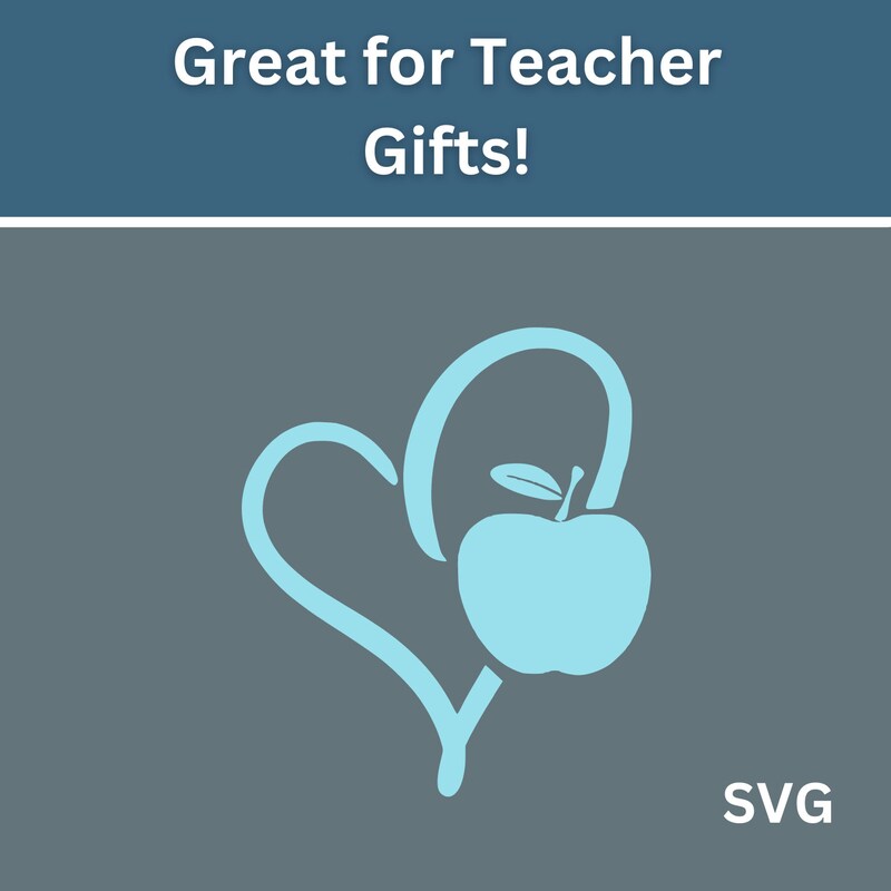 Heart Apple Svg - Etsy