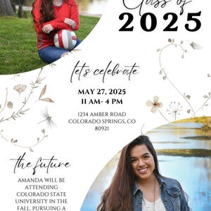 Graduation Announcement | Digitial Editable Download Template | Canva ...