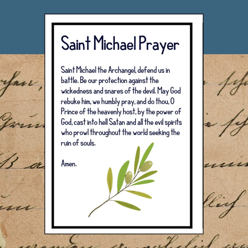 St. Michael Prayer Cards: Catholic Religious Education (printable) - Etsy