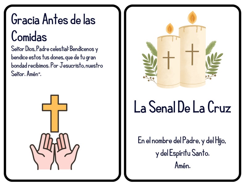 Spanish Catholic Prayer Booklet: 25 Traditional Prayers (printable PDF ...