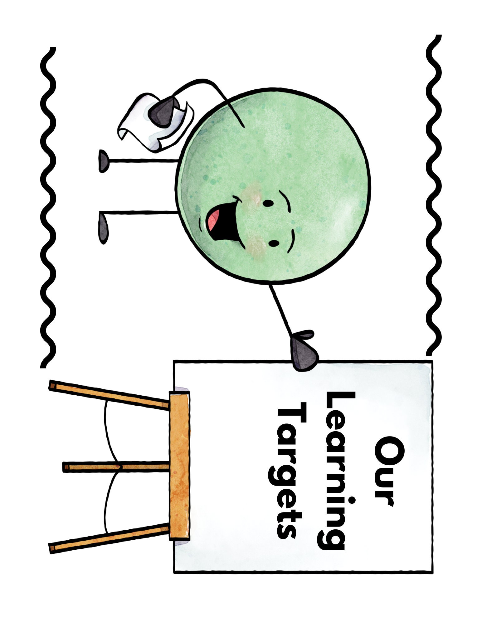 Learning Target Signs | Editable in Canva | Cute Dot Dudes | Display ...