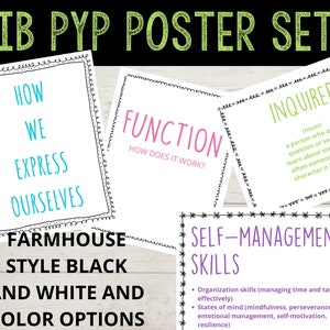 IB PYP Poster Set | All Essential Elements Included | International ...