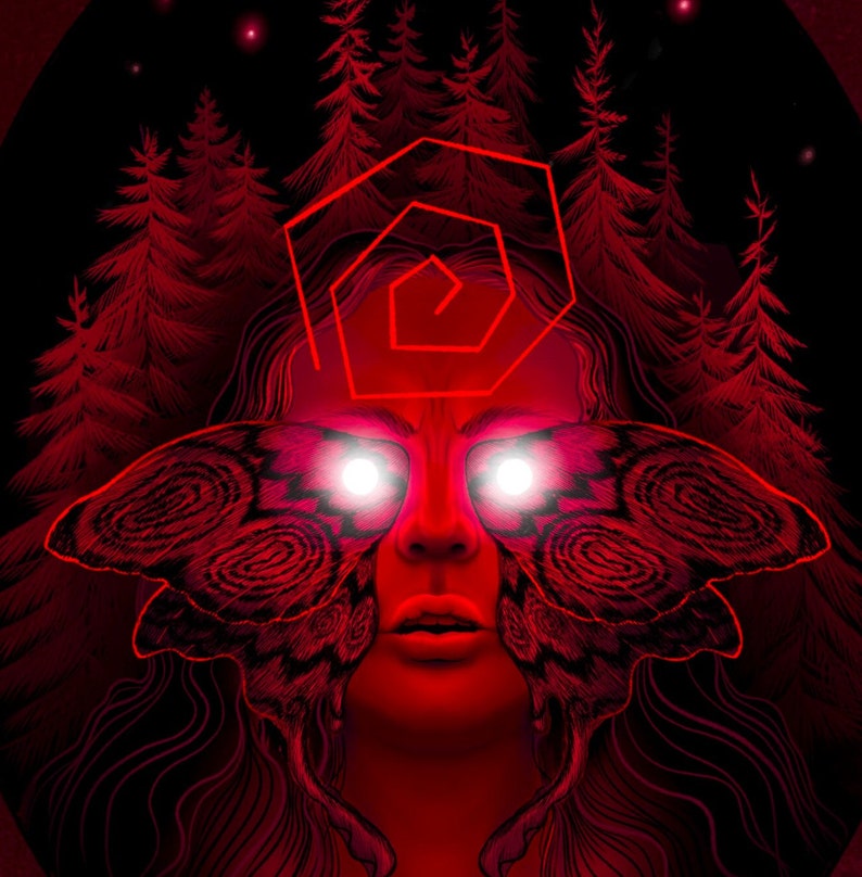 Moth Woman Cryptid Art Print - Etsy