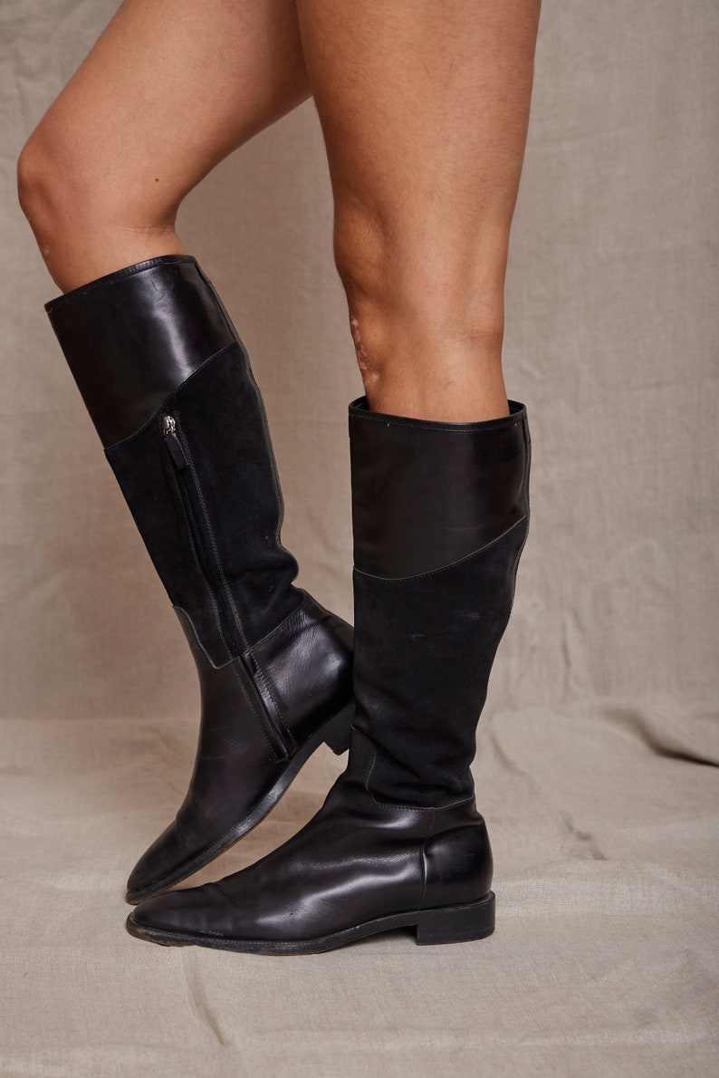 Vintage Ralph Lauren Leather & Suede Riding Boots W9 - Etsy
