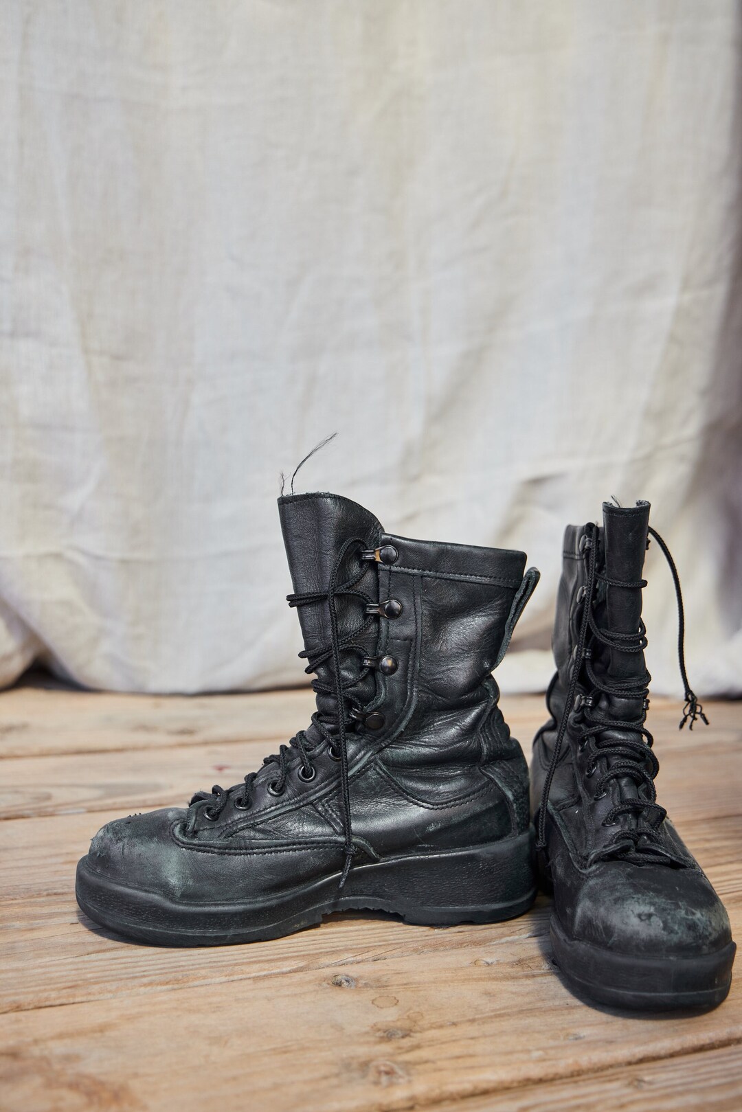 Vintage Jump Boots Short Black Genuine Leather 1990s Women Certified ...