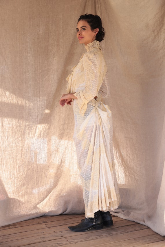 Antique 1900's Gorgeous Edwardian Lace Blouse & Skirt… - Gem