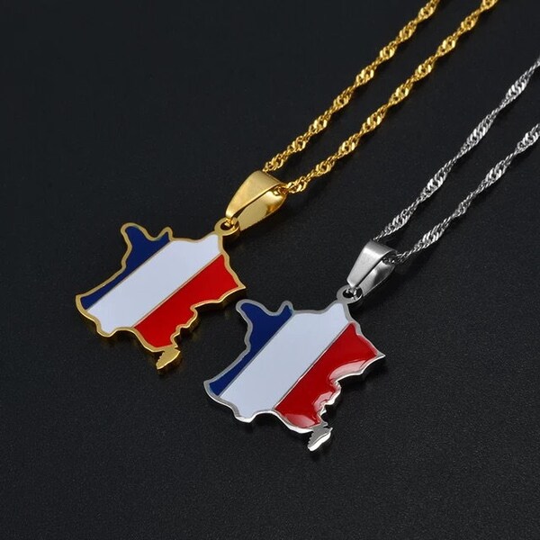 French Flag Necklace - Etsy