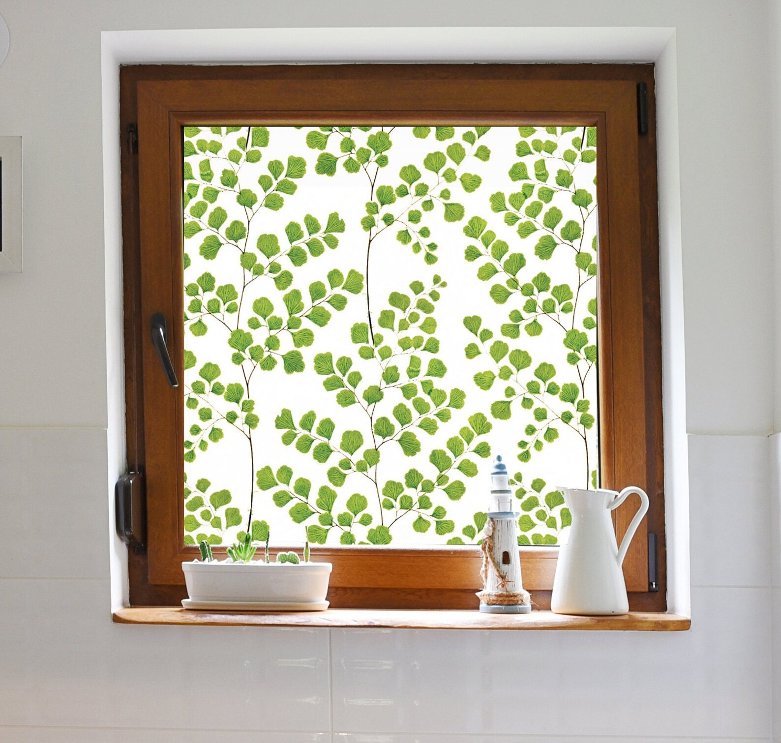 Pvc-free Leaf Privacy Window Film Frosted Floral Window Film - Etsy