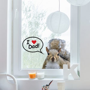 Pvc-free Peeking Squirrel Window Decal, Animal Cling, Kids, Nature ...