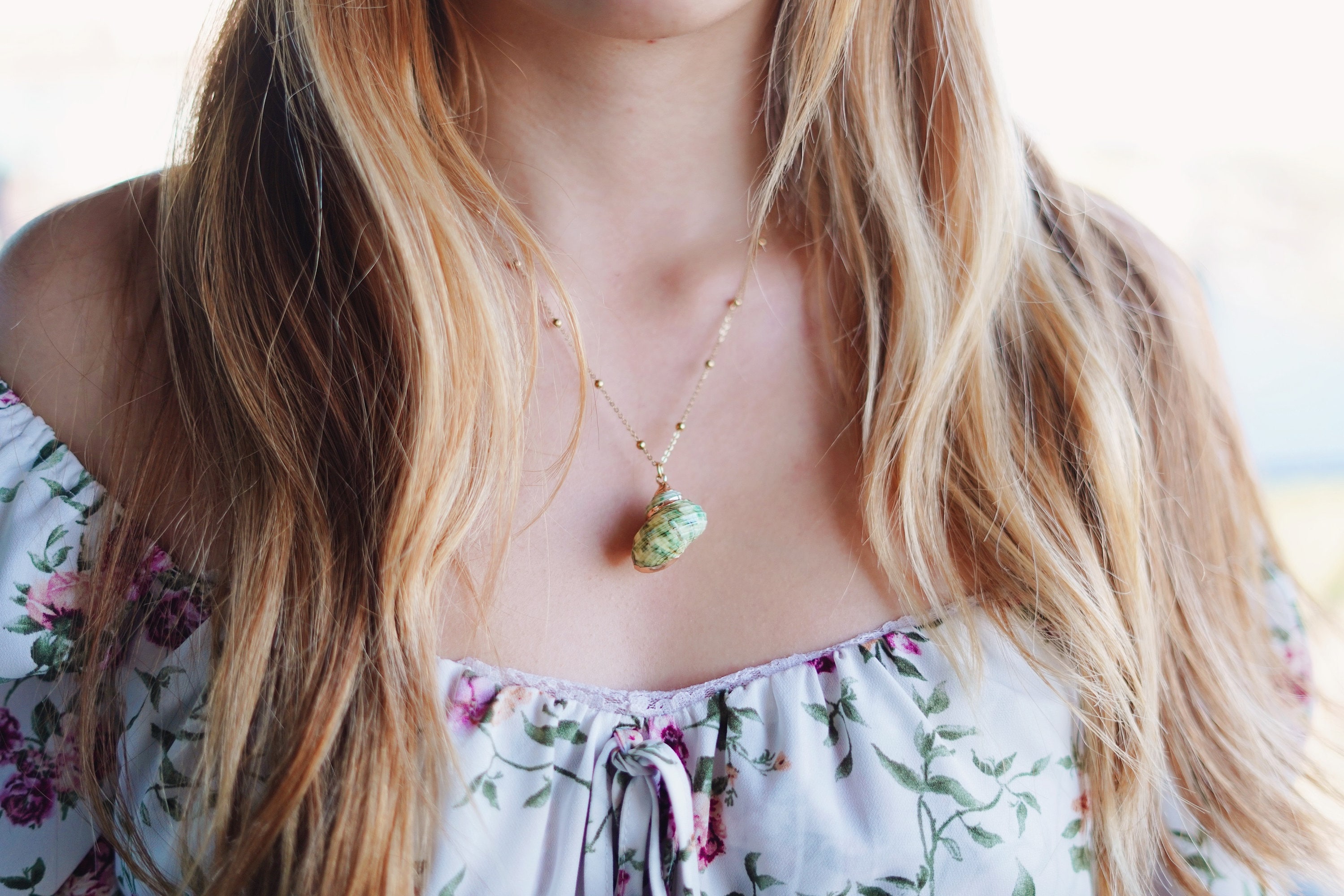 18k Gold Plated Real Seashell Necklace Natural Shell Jewelry - Etsy