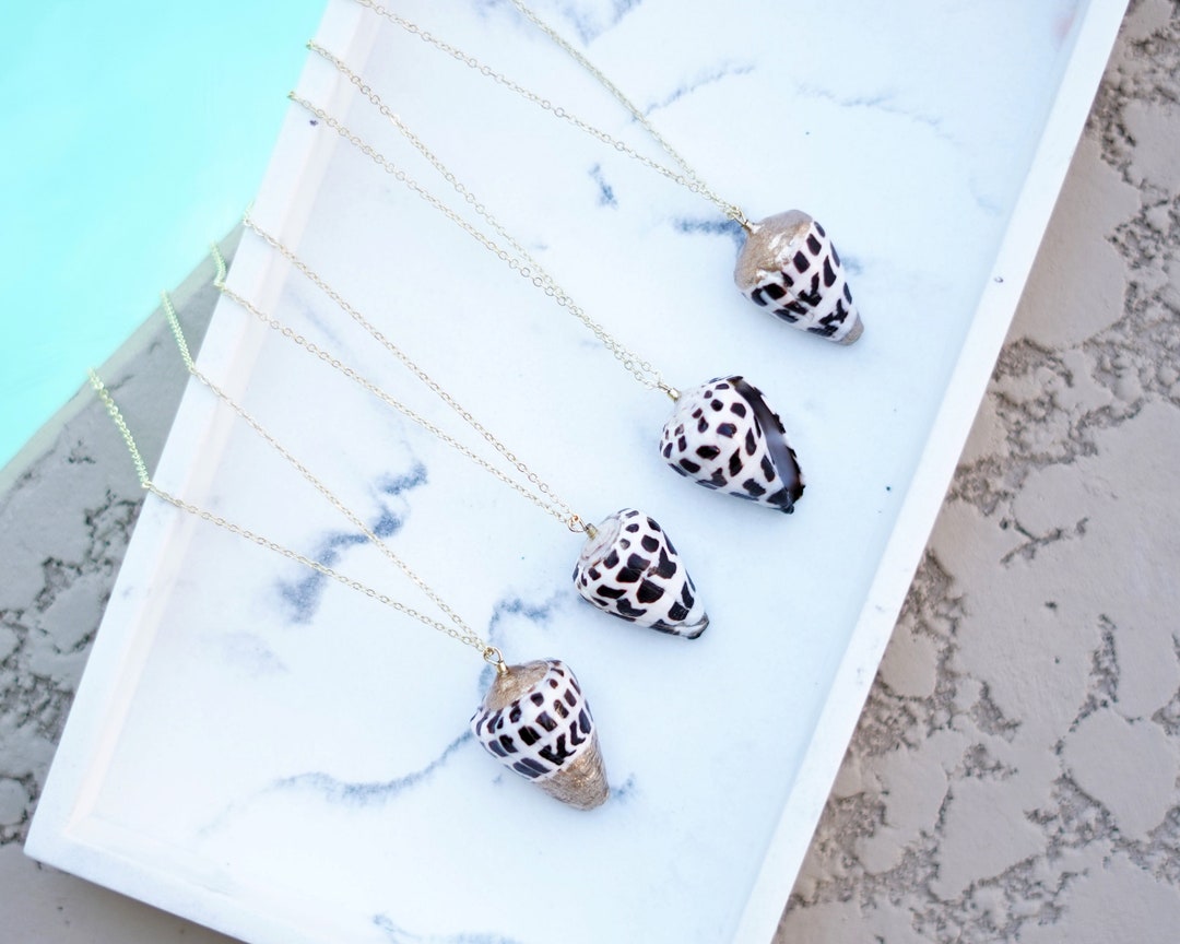 Hebrew Cone Seashell Necklace, Gold Shell Necklace, 14k Gold Seashell ...