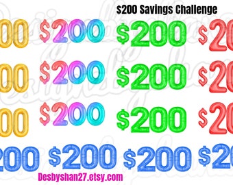 200 Dollar Savings Challenge//5 Dollar Savings//budgeting Tips ...
