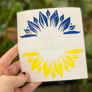 Slava Ukraini Sunflower Decal Ukraine Sticker Car Laptop - Etsy