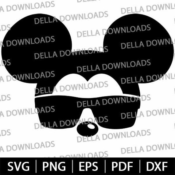 Mickey Mouse With Sunglasses Svg Png Eps Pdf Dxf | Etsy