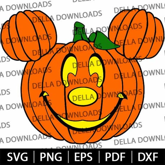 Mickey Mouse Pumpkin Head Svg Pdf Png Eps Dxf | Etsy