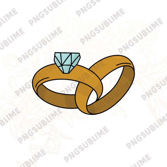 Wedding Rings PNG for Sublimation DIGITAL DOWNLOAD - Etsy