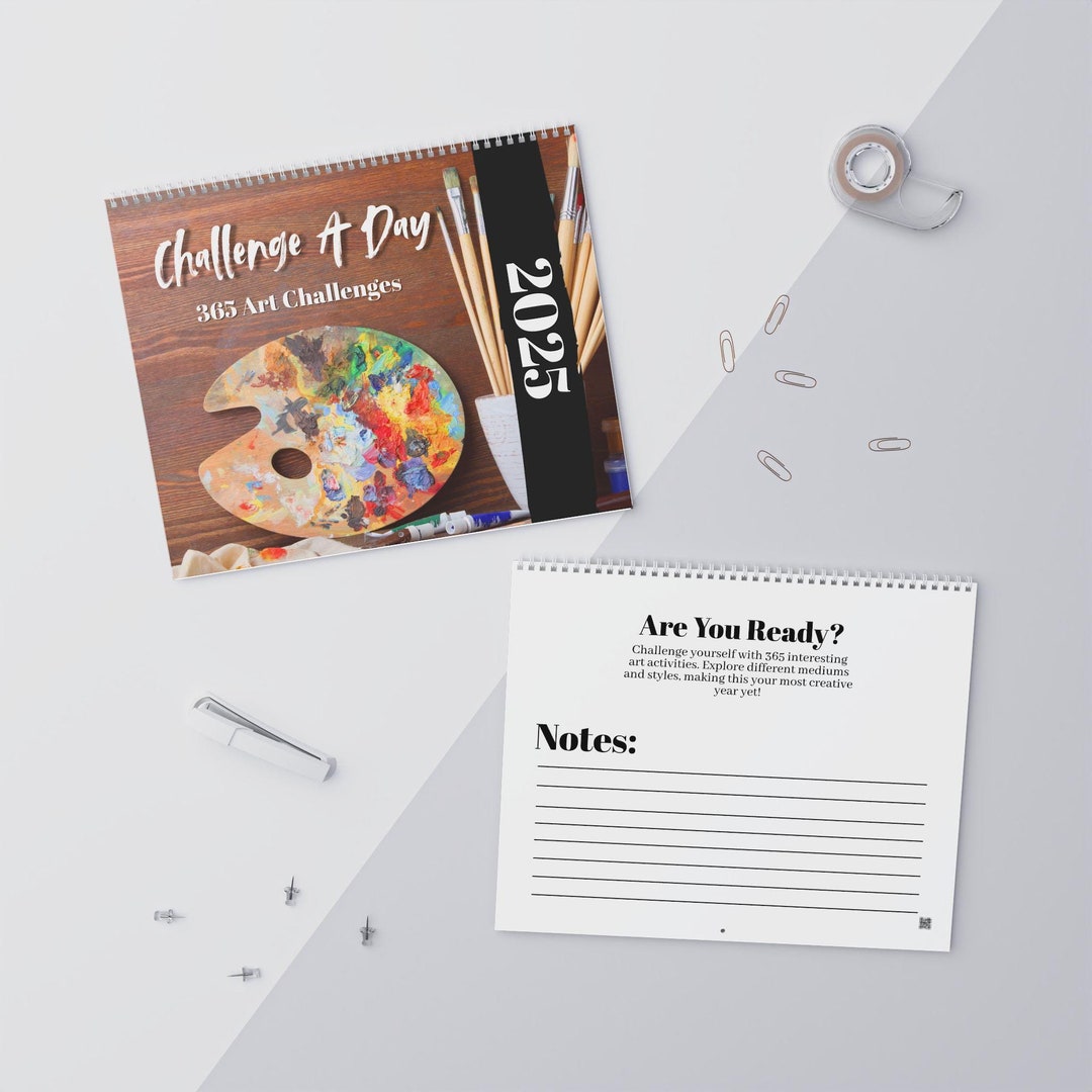 365 Art Challenge Calendar 2025 - Creative Inspiration Daily Wall ...