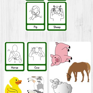 Set of 3 Printable Nursery Rhyme Makaton Sign Flash Cards and Song ...