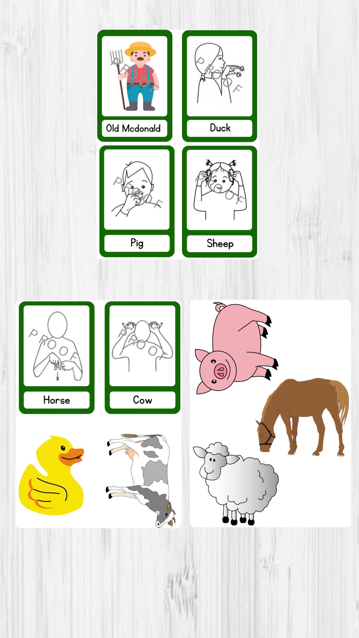 Set of 3 Printable Nursery Rhyme Makaton Sign Flash Cards and Song ...