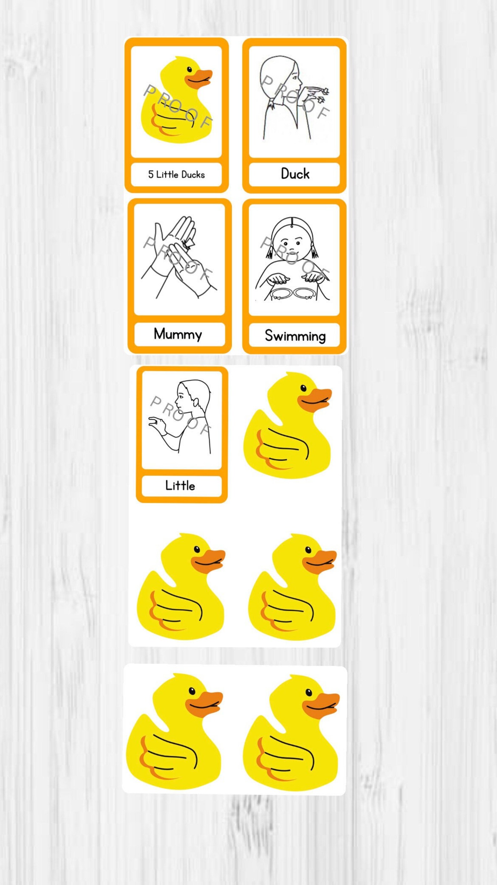 Set of 3 Printable Nursery Rhyme Makaton Sign Flash Cards and Song ...