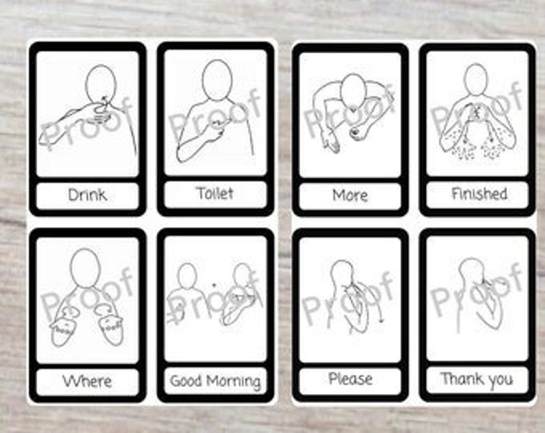 BUNDLE OFFER 40 Printable Makaton Communication and Language Sign Cards ...