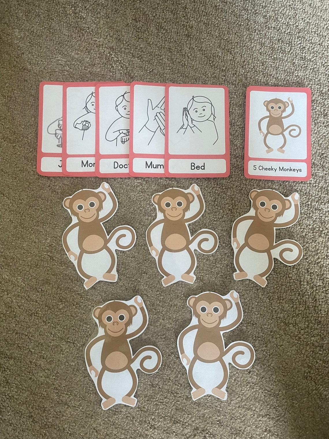 Set of 3 Printable Nursery Rhyme Makaton Sign Flash Cards and Song ...
