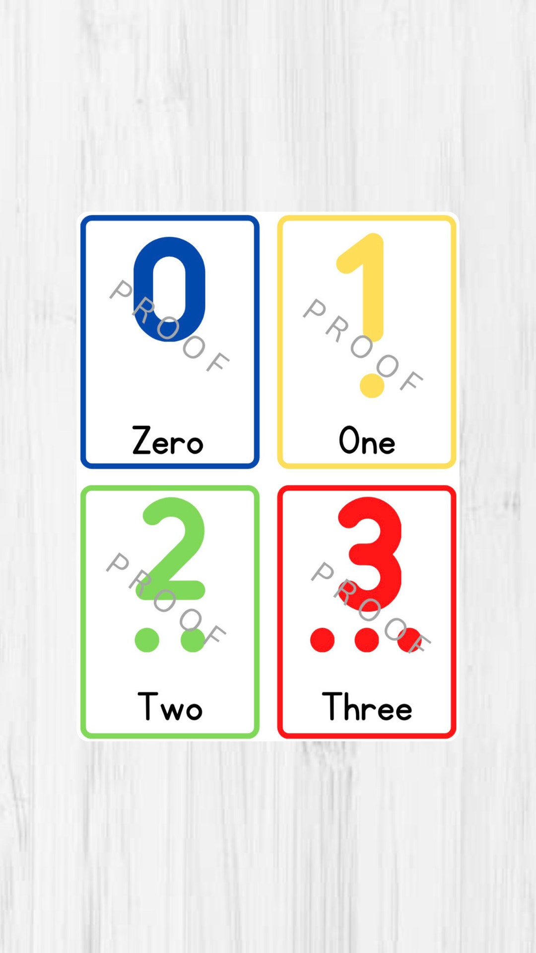 0-10 Printable Colourful Number Line Flash Cards Babies, Toddlers and ...
