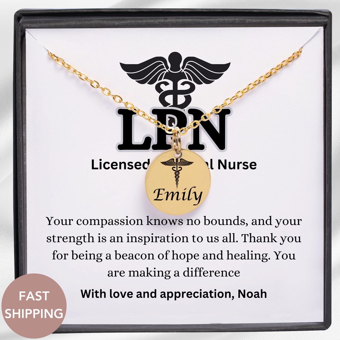 Personalized Licensed Practical Nurse Necklace LPN Nurse Gift Nurse ...